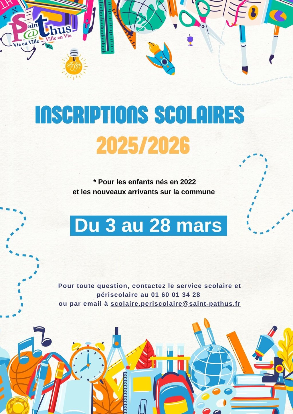 Inscriptions scolaires 2205-2026