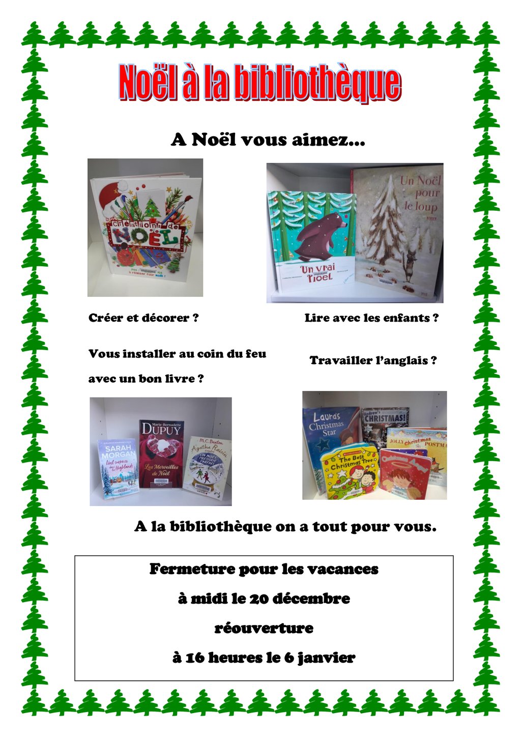 Fermeture bibliothèque