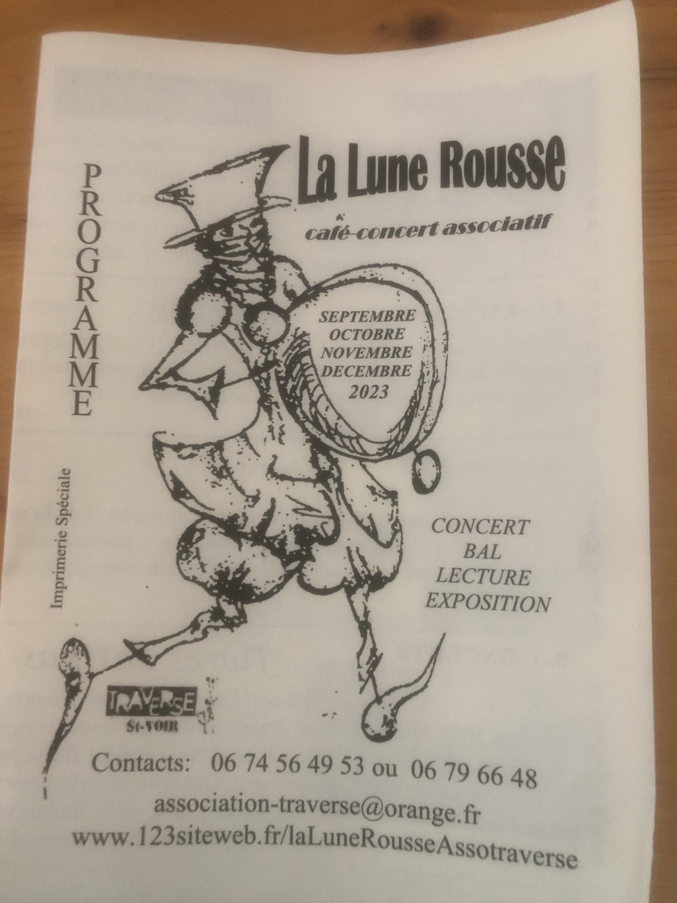 La Lune Rousse vous propose son programme jusqu’à décembre