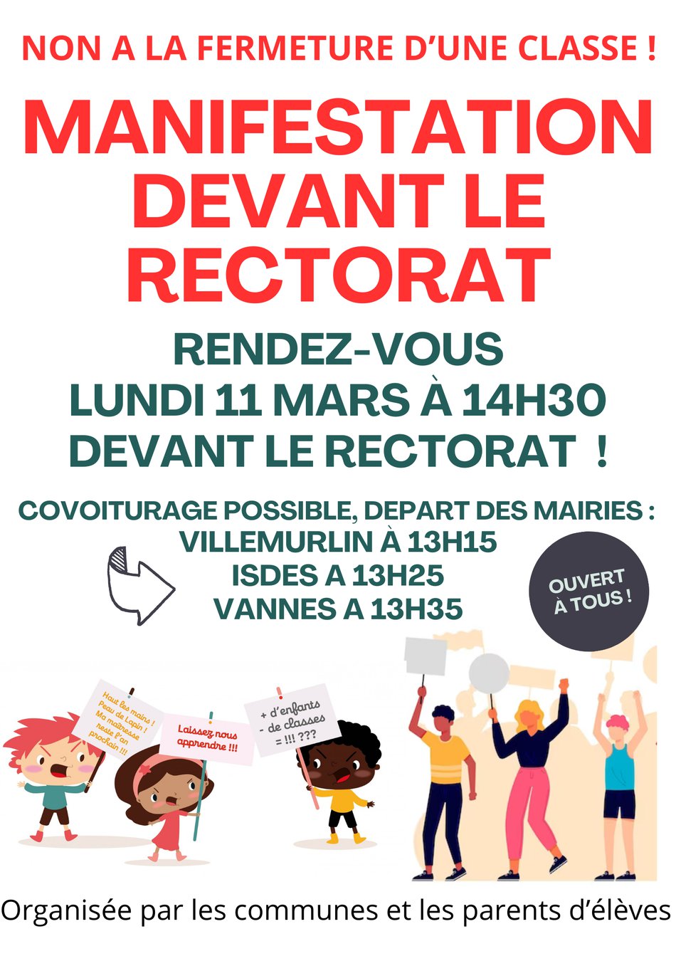 NON à la fermeture d'une classe