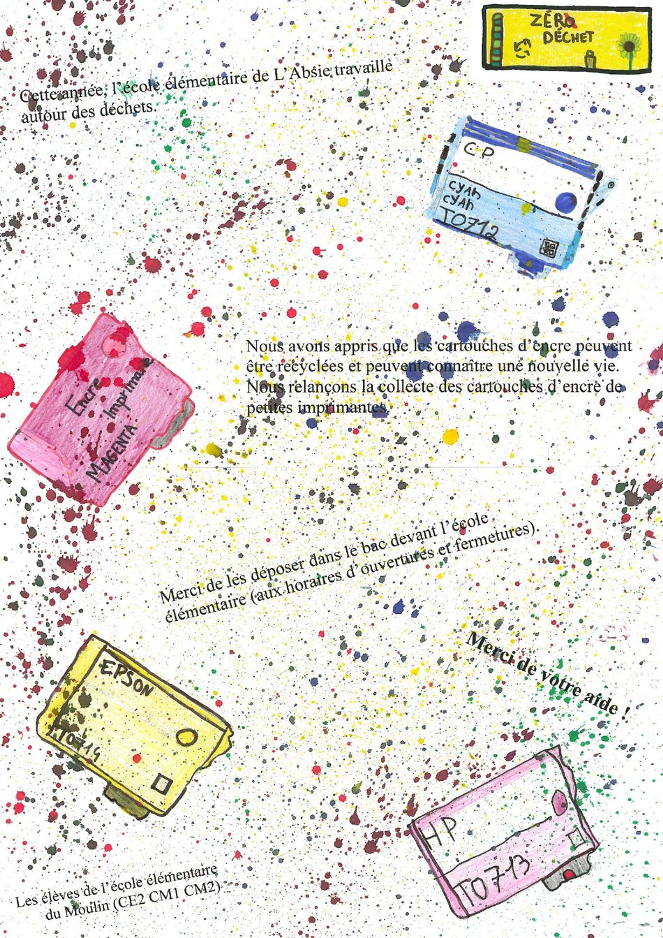 COLLECTE DE CARTOUCHES D'ENCRE USEE