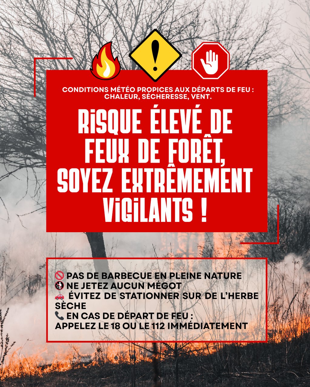 🚨 Alerte Prévention Feux 🚨