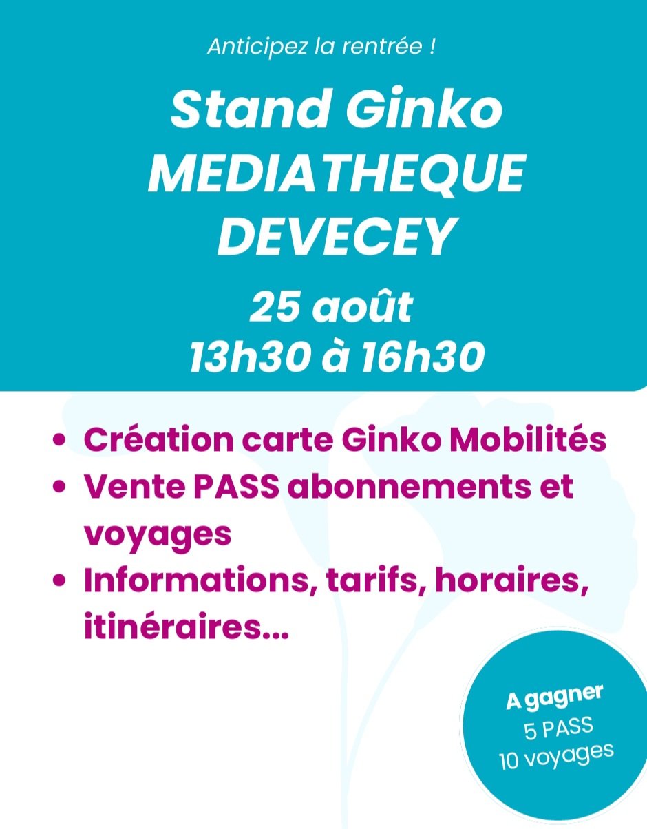 Ginko : stand de vente et d'information