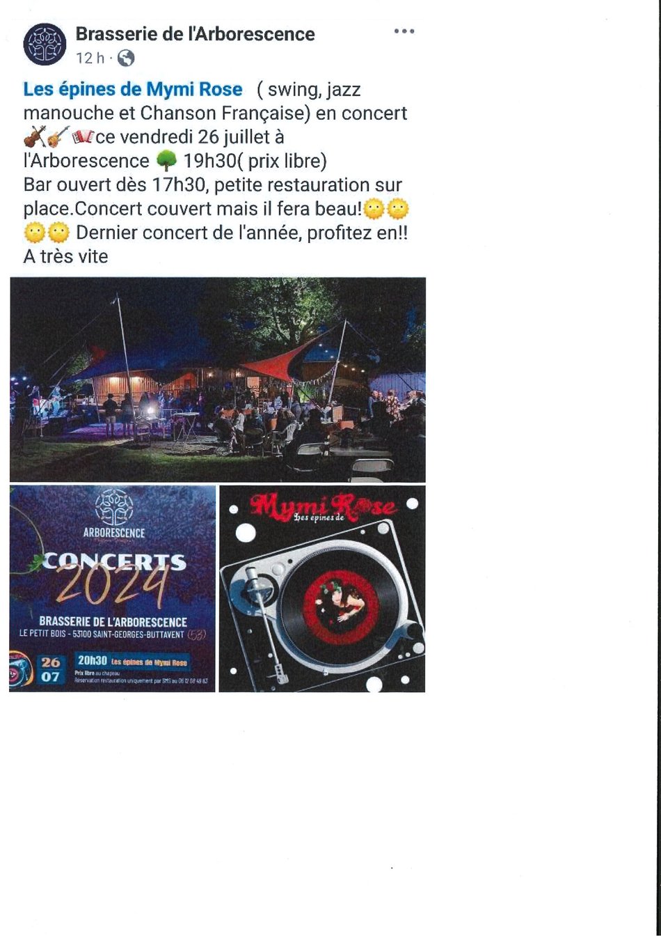 SOIRÉE CONCERT A L'ARBORESCENCE