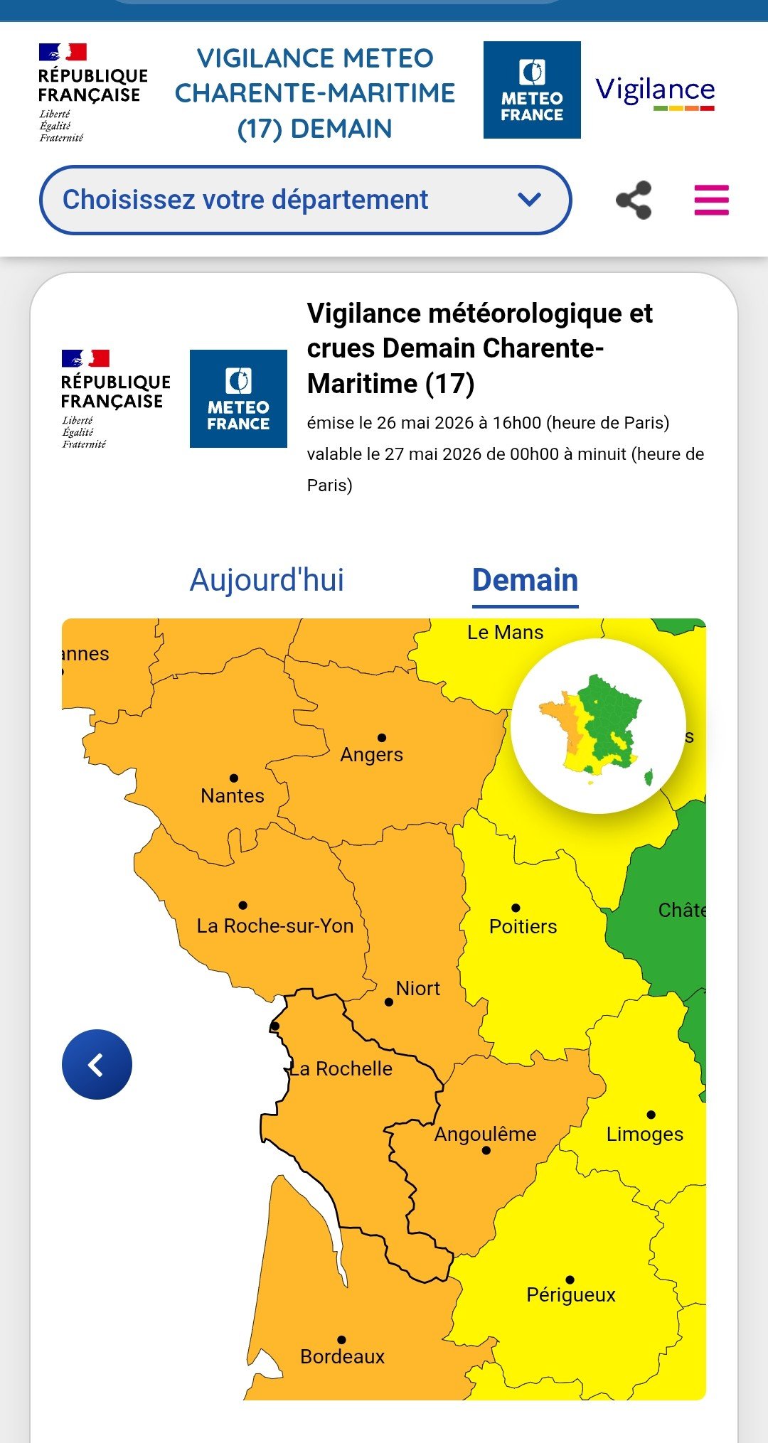 Alerte vigilance météo fortes chaleurs