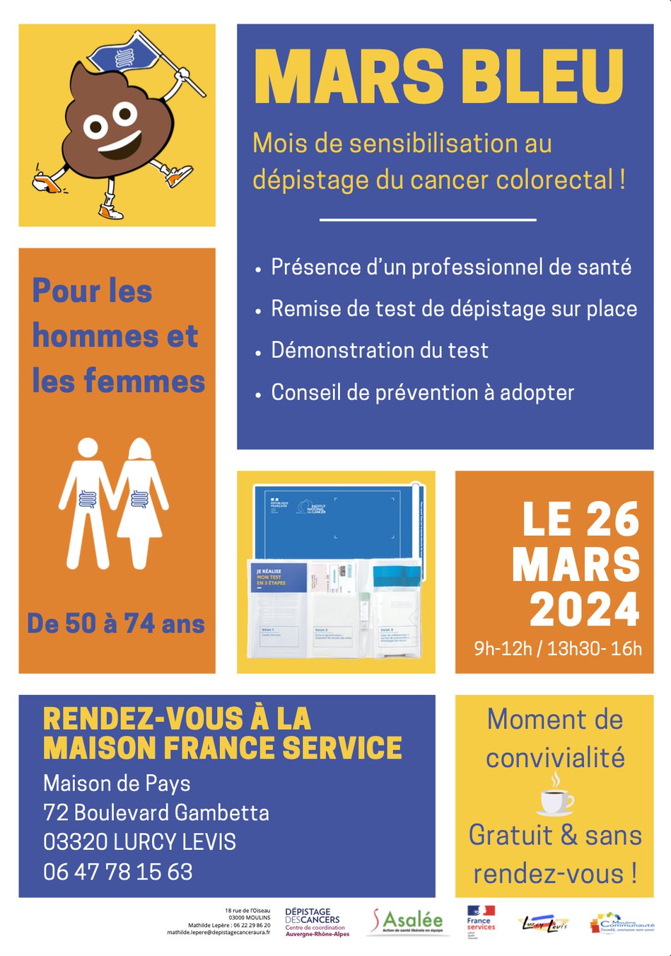 Mars Bleu, le mois de sensibilisation au dépistage du cancer colorectal